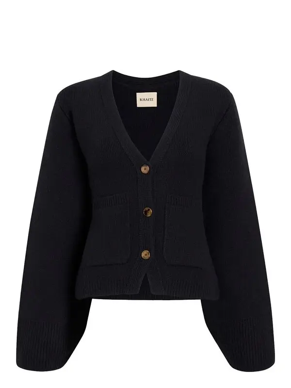 Khaite Scarlet Cashmere Cardigan - Black