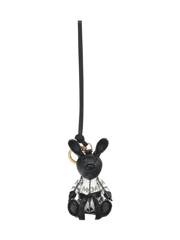 Mcm Rabbit Charm - Black And White