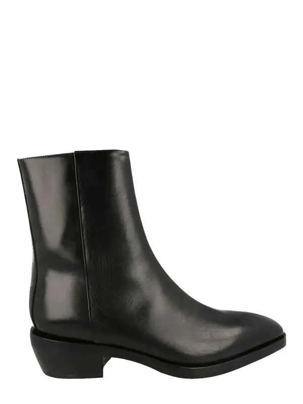 FERRAGAMO Fuerte Leather Ankle Boot - Black