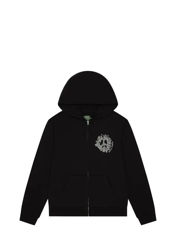 DENIM TEARS Denim University Zip Hoodie - Black