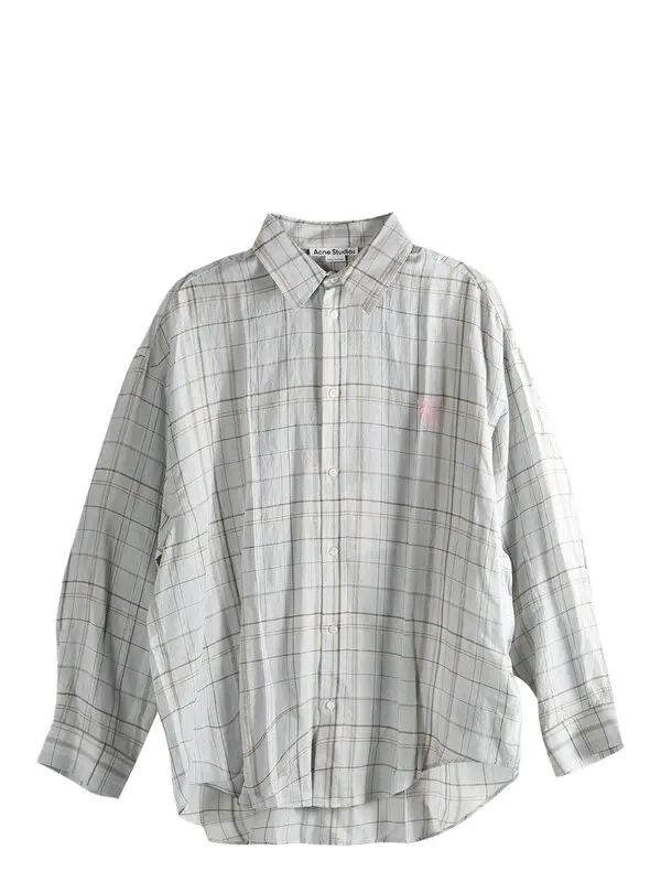 Acne Studios Plaid Long-sleeve Button-up Shirt - Grey