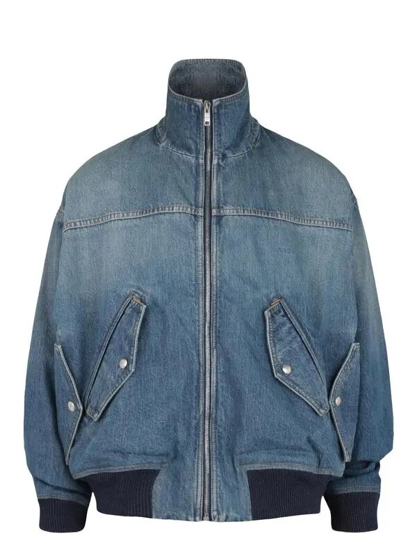 Givenchy Four Pocket Denim Bomber - Blue