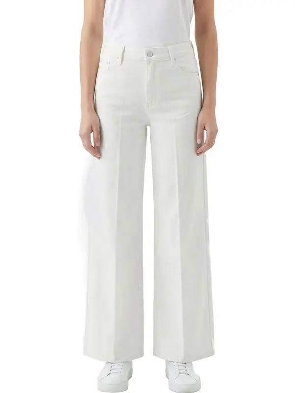 MOTHER Wide Leg Jeans - White