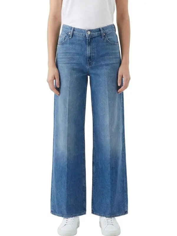 MOTHER Wide Leg Jeans - Blue