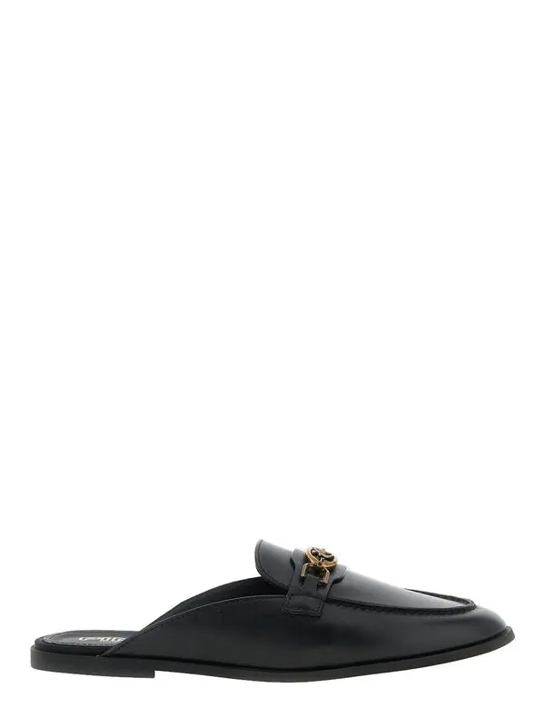 Pinko Leather Mules - Black