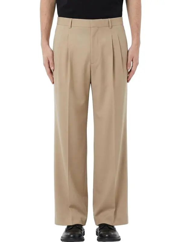 Ami Wide Leg Trousers - Beige