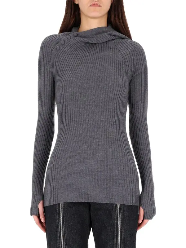 Jean Paul Gaultier Long Sleeve Sweater - Grey