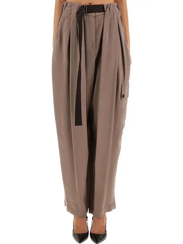 ALYSI Belted Pants - Brown