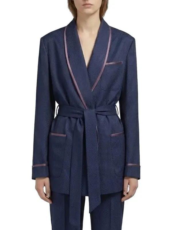 MAISON MARGIELA Belted Jacket - Blue