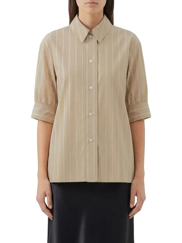 JIL SANDER Striped Shirt - Beige
