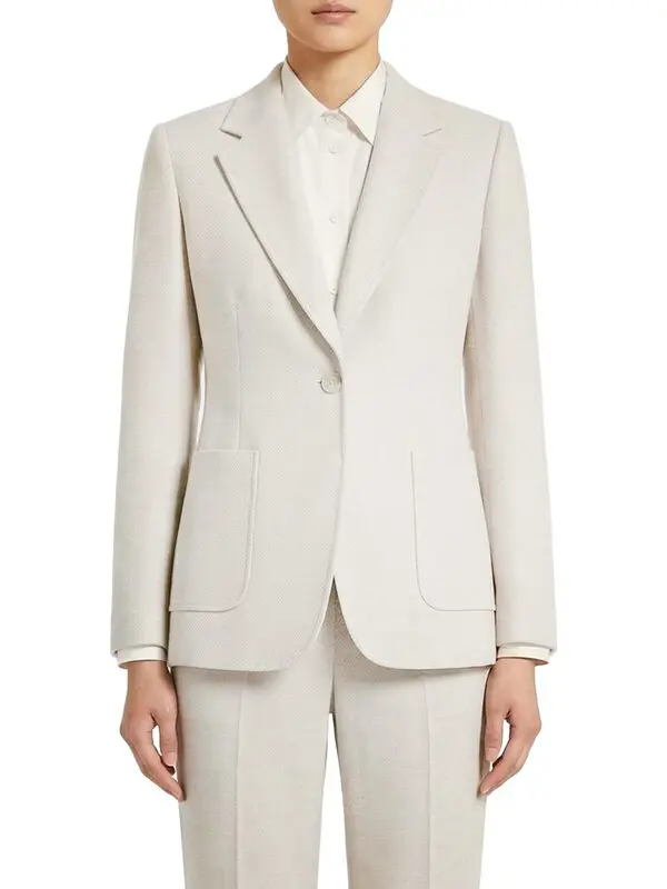 Max Mara Single-breasted Jacket - Yellow Cream