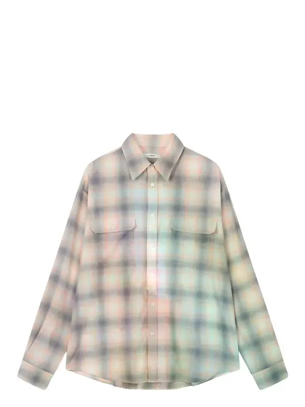 STUDIO TOMBOY Check Chest-pocket Shirt - Neutrals