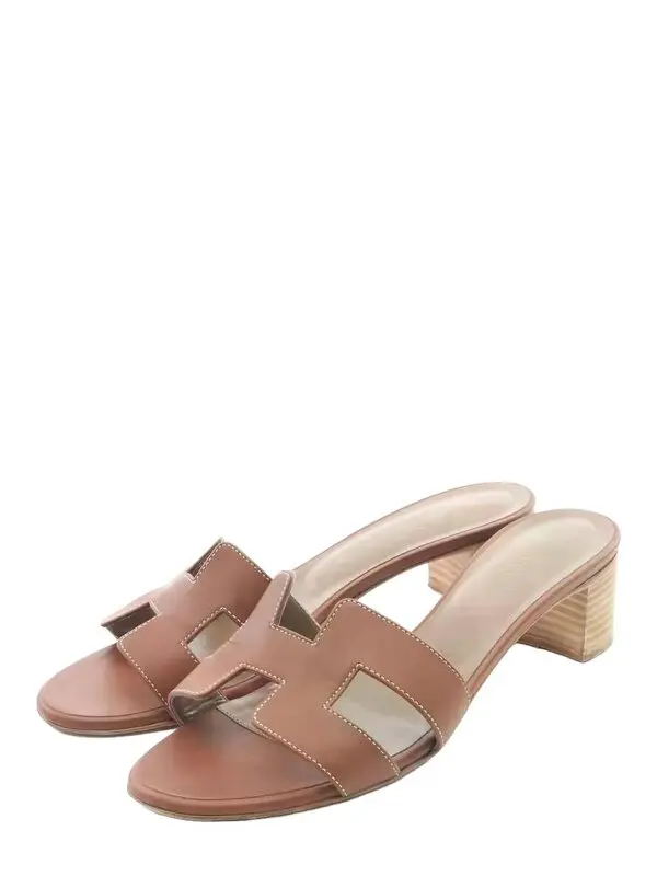 Hermès 2000s Oasis H Cut-out Sandals - Brown