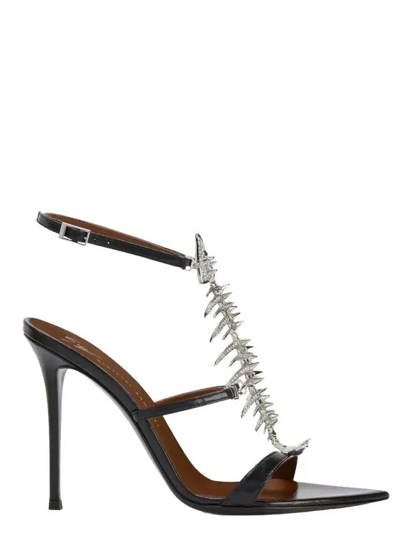 GIUSEPPE ZANOTTI Slim 2.0 Fishbone-motif Sandals - Black