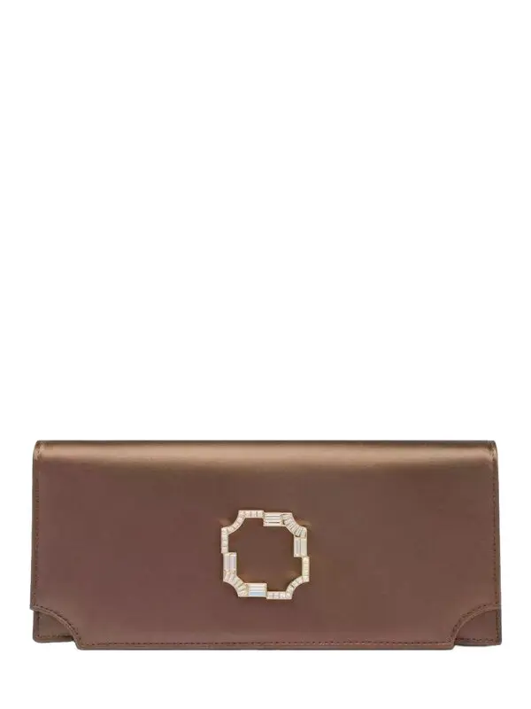 MALONE SOULIERS Embellished Vivien Clutch - Brown