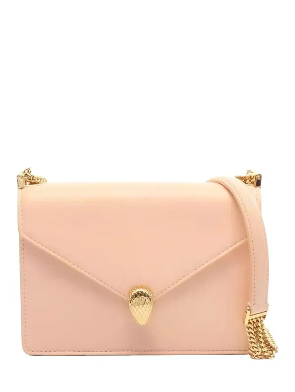 BVLGARI Serpenti Forever Leather Shoulder Bag - Pink
