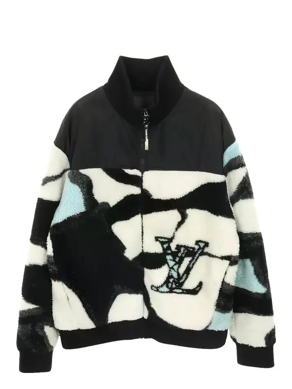 LOUIS VUITTON 2010 Logo Fleece Jacket - White
