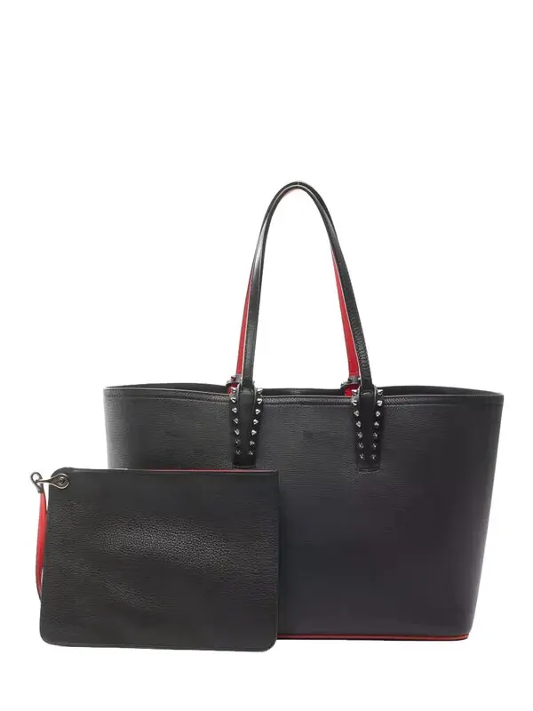 CHRISTIAN LOUBOUTIN 2000s Cabata Studded Tote Bag - Black