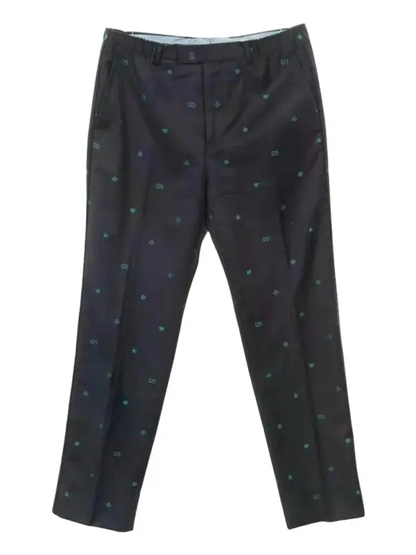 Gucci 2010s Patterned Trousers - Blue
