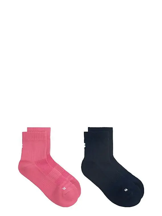 Sweaty Betty Stretch Cotton-blend Crew Socks Pack Of Two - Lollipop Pink