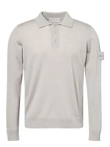 Stone Island Regular-fit Long-sleeves Wool Polo Shirt - Dust