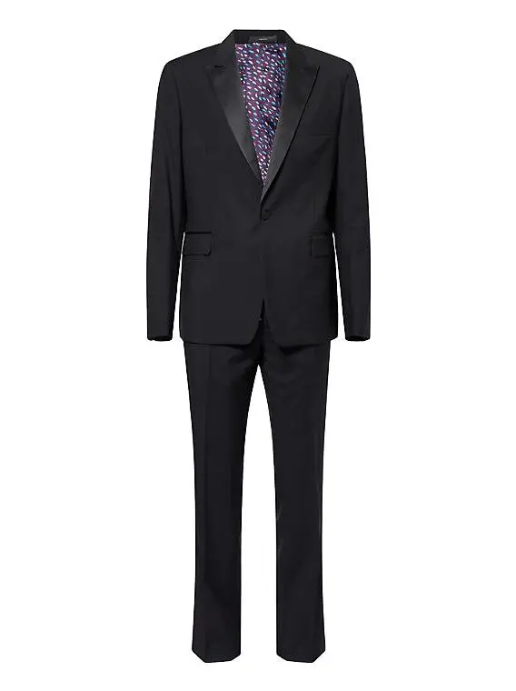 Paul Smith Single-breasted Wool And Mohair Tuxedo Suit - Black