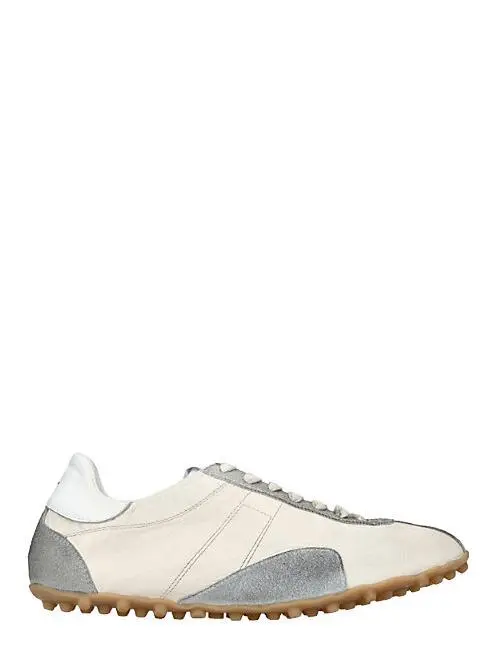 MAISON MARGIELA Sprinters Leather And Suede Trainers - Cream Comb