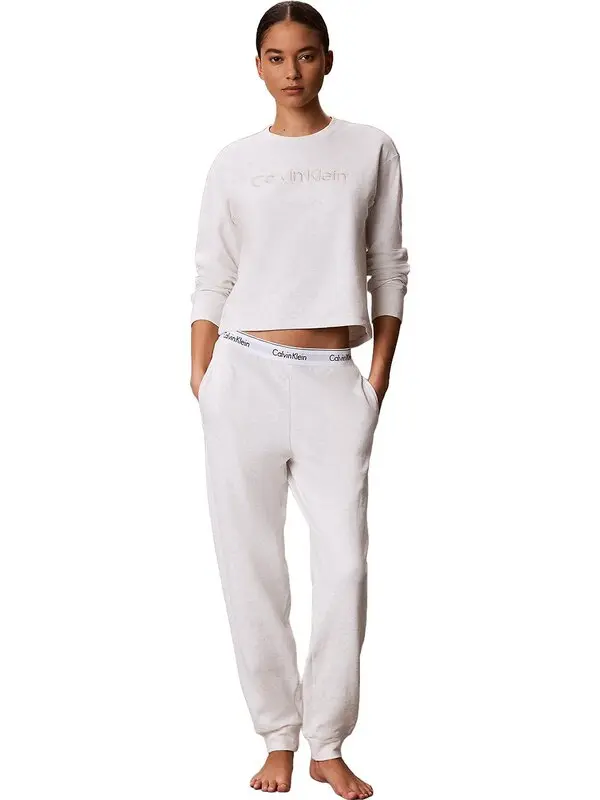 Calvin Klein Modern Terry Joggers - Snow Heather