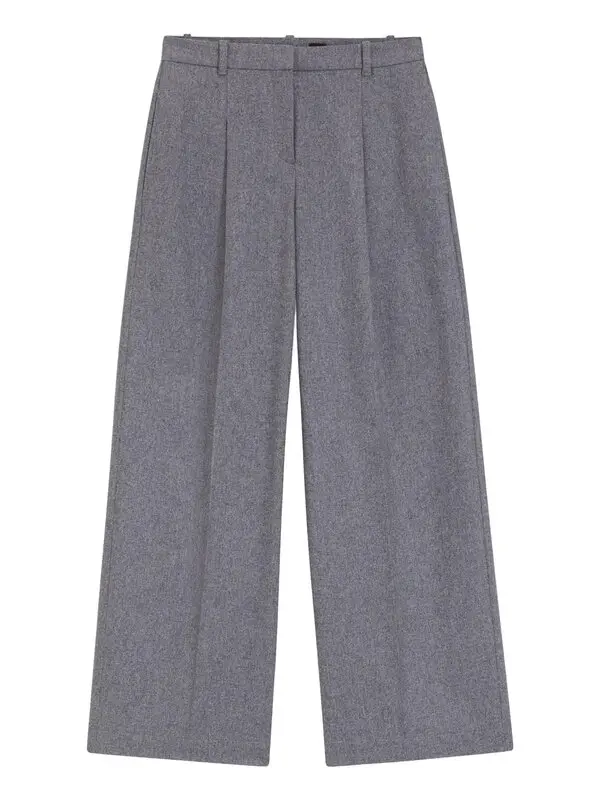 BOSS Regular-fit Flannel Trousers - Light Grey