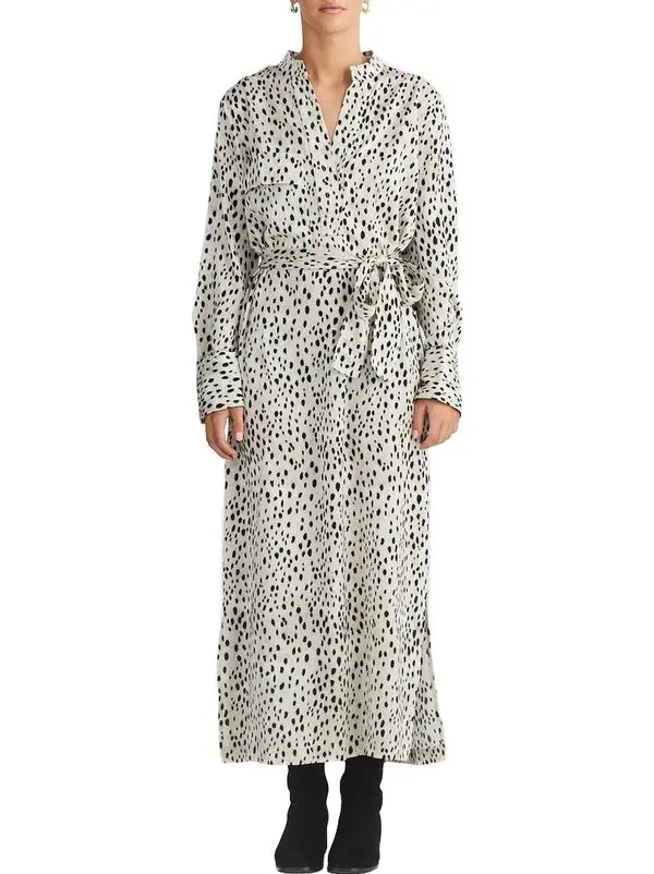 BRAVE+TRUE Sampson Print Tie Waist Maxi Dress - Ocelot