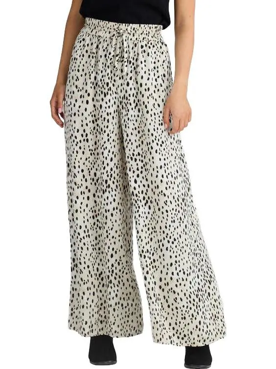 BRAVE+TRUE Liza Print Wide Leg Pants - Ocelot