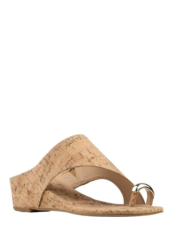 DONALD PLINER Toe Ring Wedge Sandal - Natural