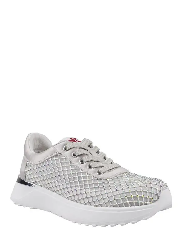 NATIONAL COMFORT Keana Crystal Sneakers - Silver Fx