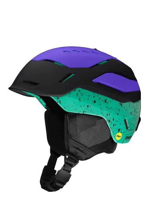 SMITH Vantage 2 Snow Helmet With Mips - Black/ultraviolet/emerald