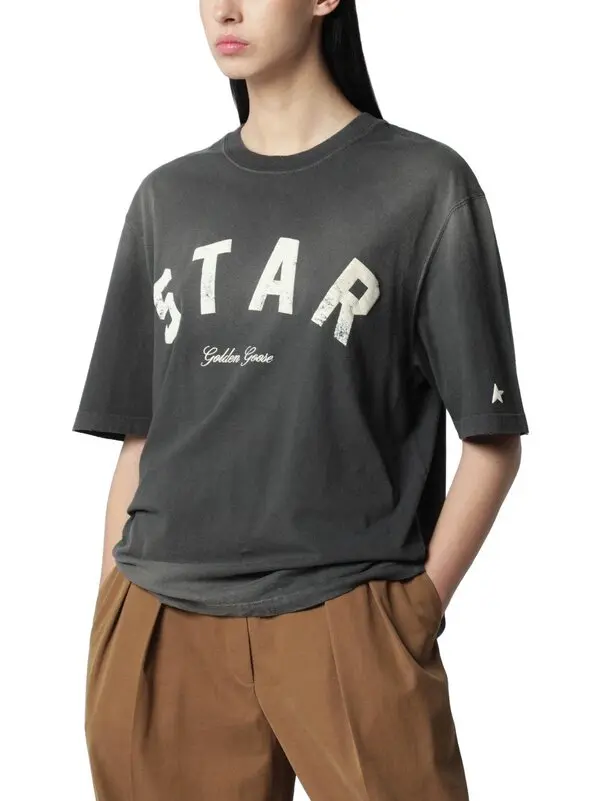 GOLDEN GOOSE Vintage-effect Star T-shirt - Black