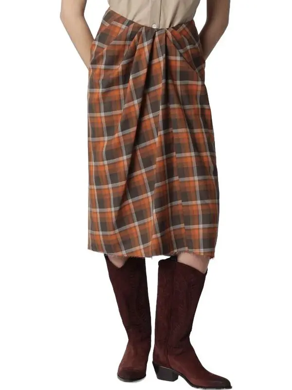 6397 Tartan Wool-blend Skirt - Multicolor