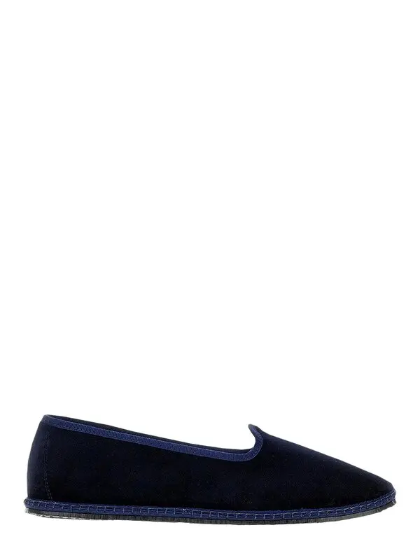 VIBI VENEZIA Velvet Friulane Flats - Blue
