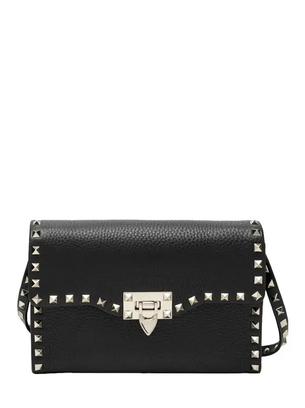Valentino Garavani Rockstud Embossed Crossbody Bag - Black