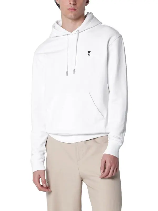 Ami De Coeur Hooded Sweatshirt - White