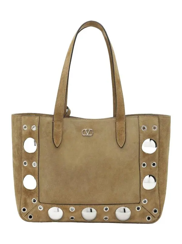 Valentino Garavani Medium Nellcôte Tote Bag - Beige