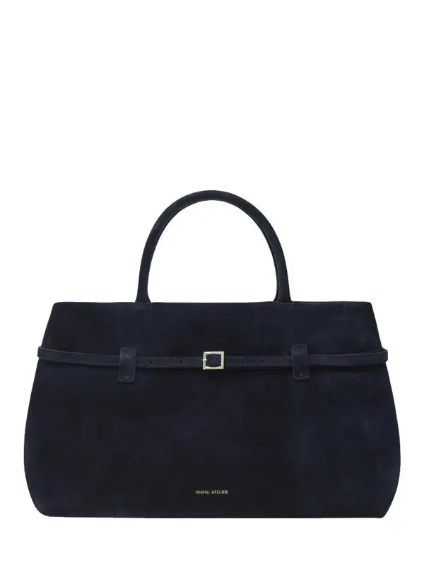Manu Atelier Le Cambon 35 Suede Bag - Blue