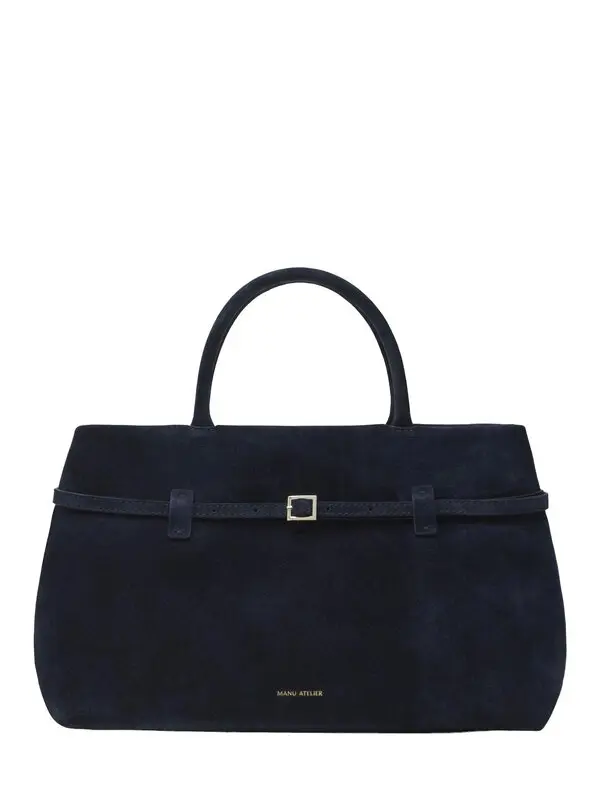 Manu Atelier Le Cambon 35 Suede Bag - Blue