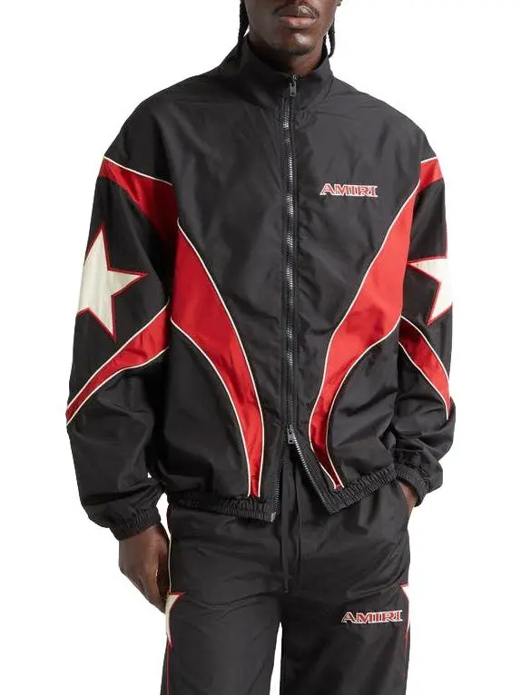 Amiri Sport Colorblock Windbreaker Jacket - Black