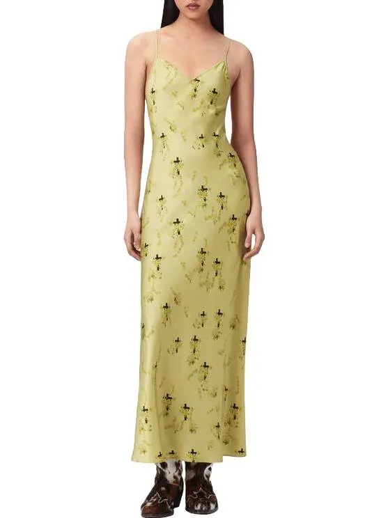 ALLSAINTS Bryony Satin Slipdress - Empoli Yellow