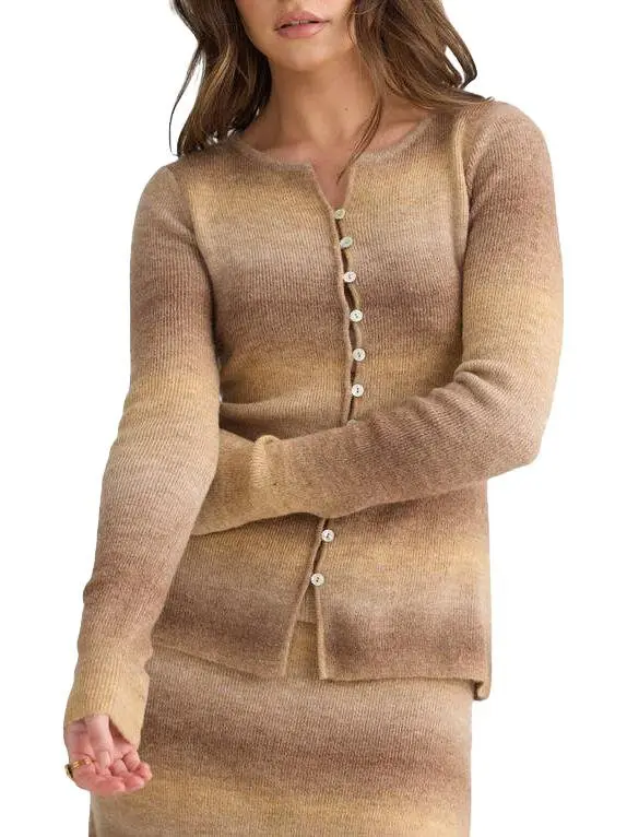 TALISMAN THE LABEL Essence Ombré Cardigan - Caramel Ombre