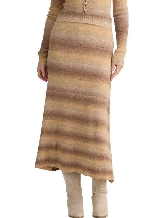 TALISMAN THE LABEL Essence Knit Skirt - Caramel Ombre