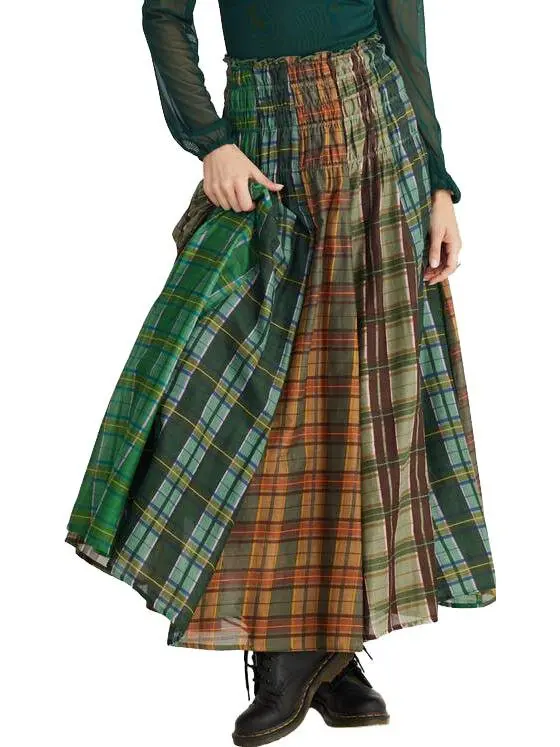 TALISMAN THE LABEL Balmoral Plaid Cotton Skirt - Highlands Check