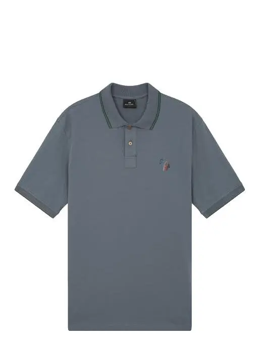 Paul Smith Regular Fit Tipped Cotton Piqué Polo - Anthracite