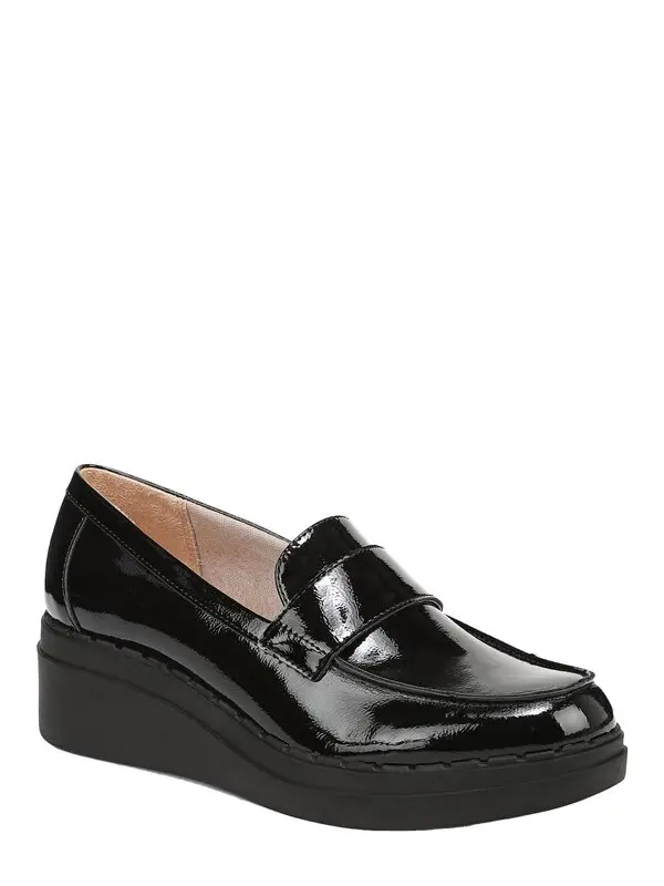 LIFESTRIDE Dolce Platform Wedge Loafer - Black Patent