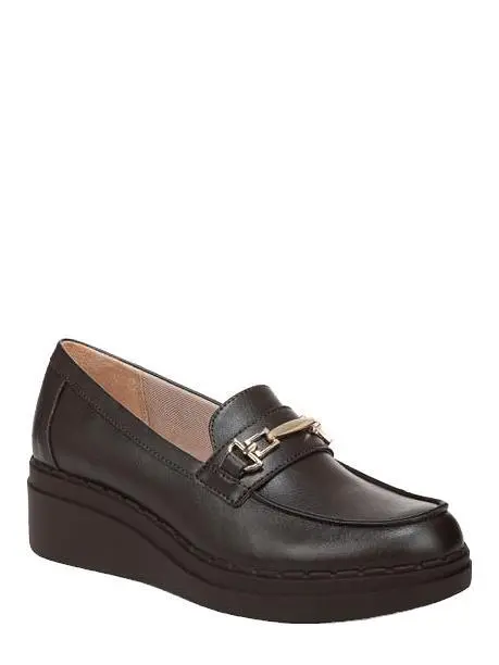 LIFESTRIDE Dolce Platform Wedge Loafer - Dark Chocolate